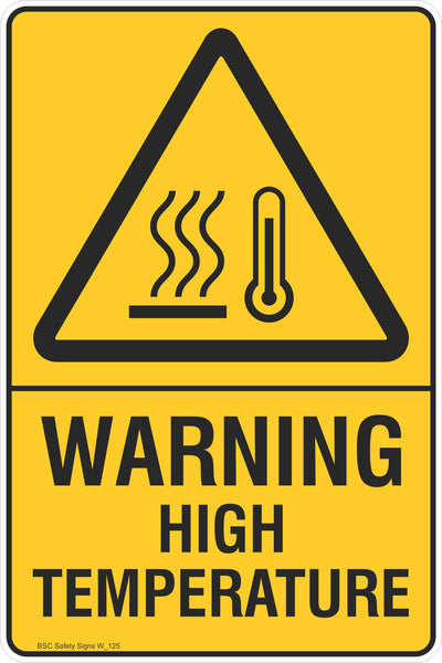Warning High Temperature Safety Signs and Stickers Warning Safety Signs ...