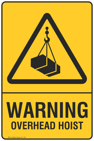Warning Overhead Hoist Safety Signs and Stickers Warning Safety Signs ...
