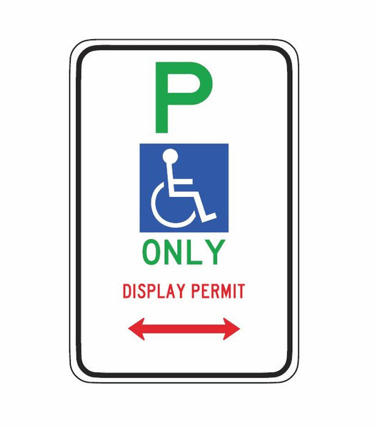 ACT ONLY Disabled Parking Only Display Permit ACTR5-22/1 Road Sign ...