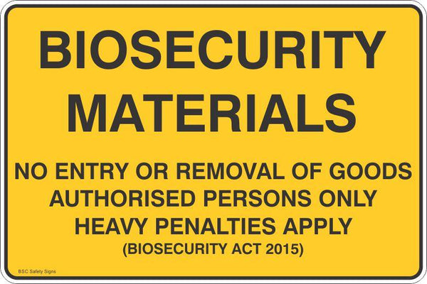 Biosecurity Materials Safety Signs - Stickers - Safety Signage - BSC ...