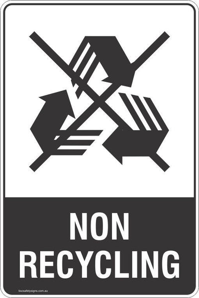 Non recycling Safety Signs - Stickers - Safety Signage - BSC Safety ...