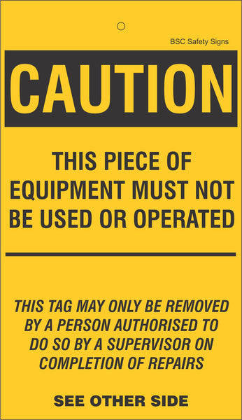 [Bulk Pack of 25] Caution Out Of Service Lockout Tag - Safety Signs ...