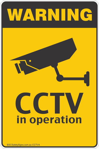 CCTV In Operation Safety Sign - CCTV Surveillance Safety Signs ...