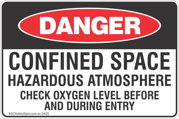 Confined Space Hazardous Atmosphere Check Oxygen Level Before And ...
