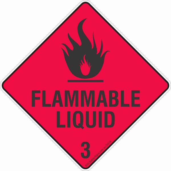 Flammable Liquid 3 Safety Signs, Stickers & Placards – BSC Safety Signs ...