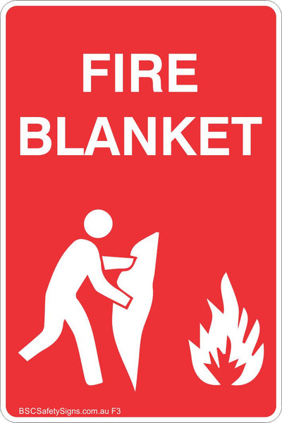 Fire Blanket 2 Safety Sign - CCTV Surveillance Safety Signs - Stickers ...