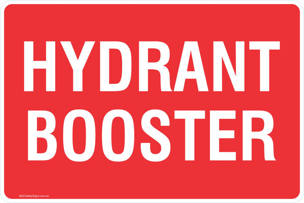 Hydrant Booster Sign – BSC Safety Signs Australia