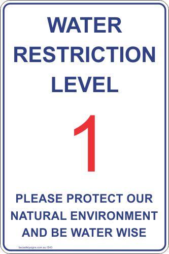 Information Water Restricted Level 1 Safe Workplace - Stickers - Safety ...