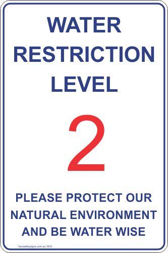 Information Water Restricted Level 2 Safe Workplace - Stickers - Safety ...