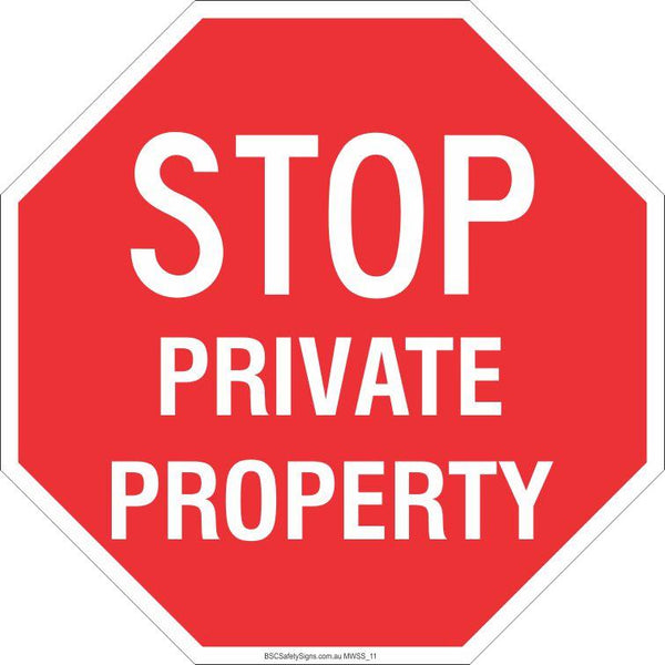 Stop! Private Property Custom Multi Word Stop Signs - Stickers - Safety ...