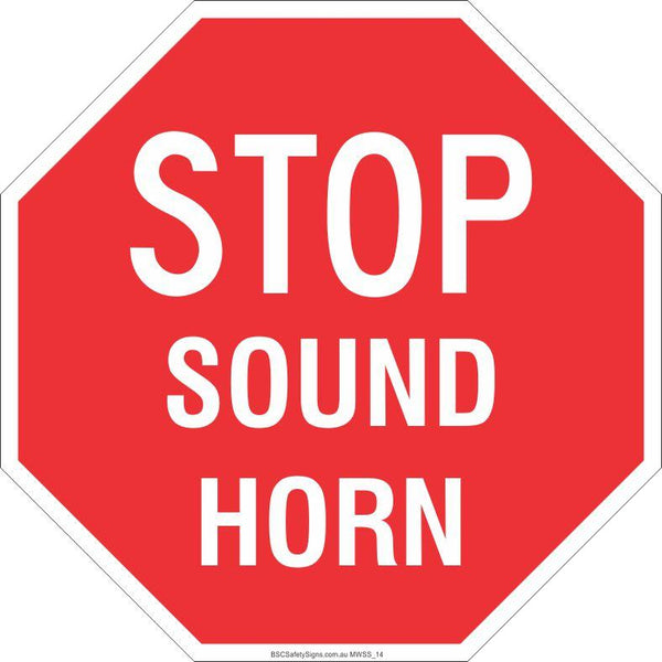 Stop! Sound Horn Custom Multi Word Stop Signs - Stickers - Safety ...