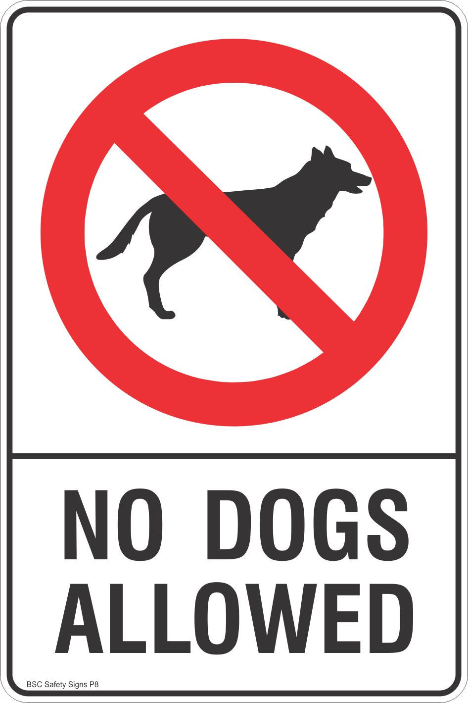 No Dogs Allowed Label No Pet Animal Safety Labels Sku