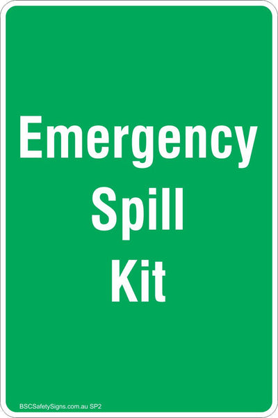 Emergency Spill Kit Safety Sign - Spill Containment - Stickers - Labels ...