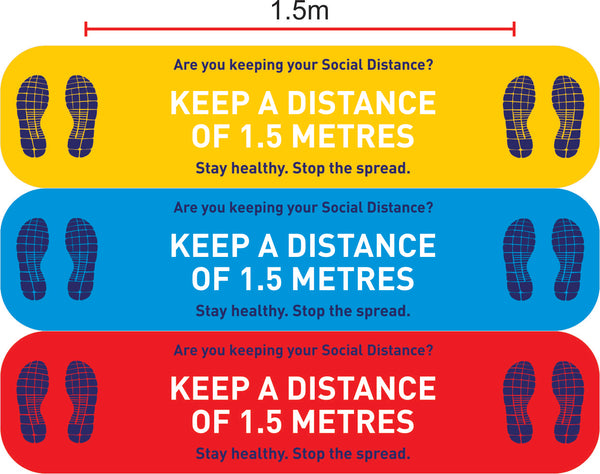 Keep a distance of 1.5 meters - stop the spread floor graphic – BSC ...