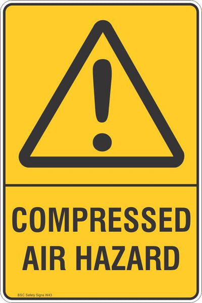 Warning Compressed Air Hazard Safety Signs and Stickers Warning Safety ...