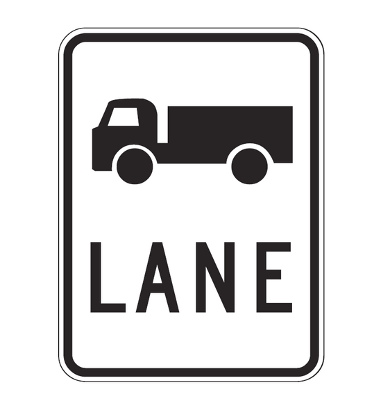 TRUCK (symbol) LANE R7-1-3 Road Sign – BSC Safety Signs Australia
