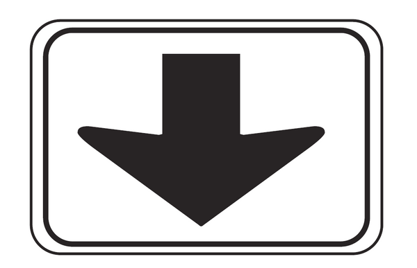 OVERHEAD ARROW (Supplementary Plate) R7-5 Road Sign – BSC Safety Signs ...